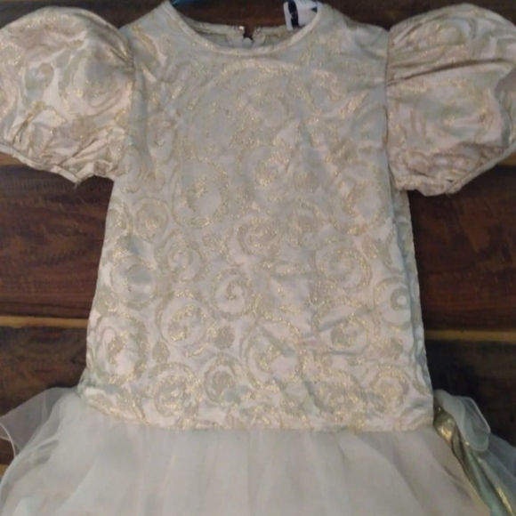 Dior | Dresses | Christian Dior Jeunesse Dress Party Pageant Gold Bling ...